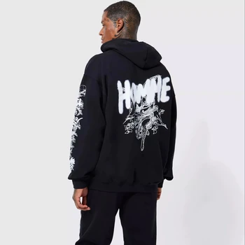 Custom Puff Print Logo Heavyweight Oversized High Quality Track Suit ...