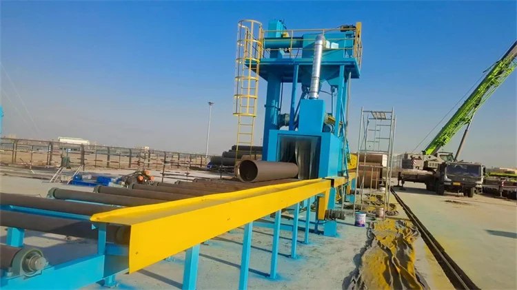 Automated Sandblasting Equipment Roller Conveyor Type Steel Plate Shot ...