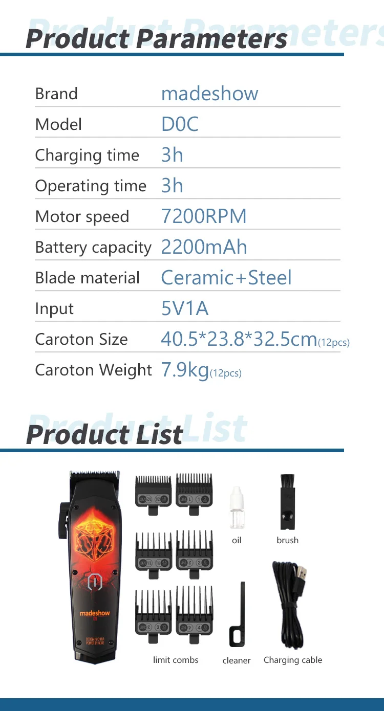 Madeshow D0c 2024 New Design Hot Sell Professional Customized Barber ...