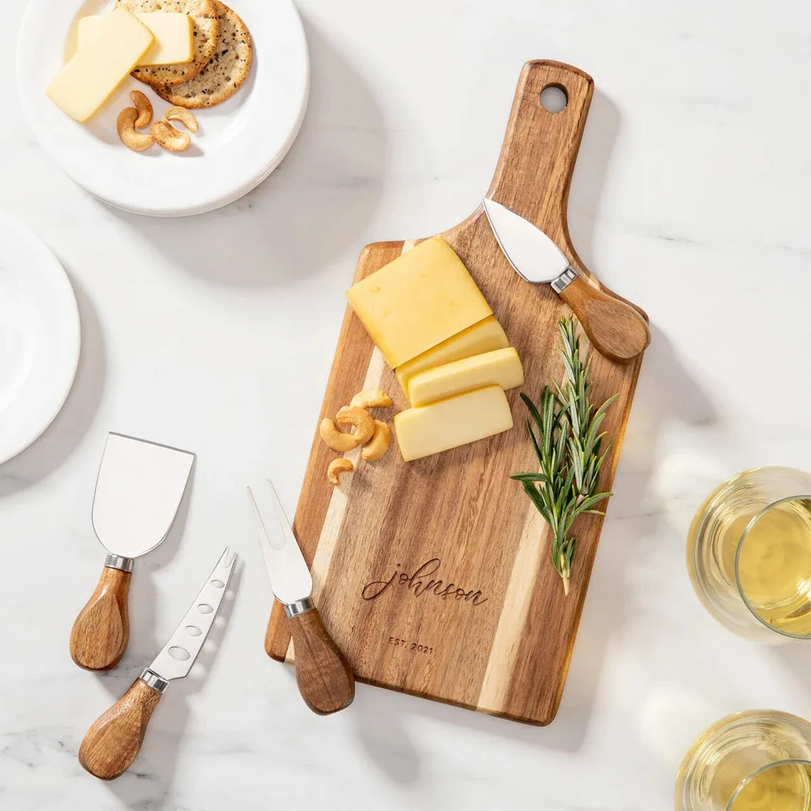 Boho Style Mini Charcuterie Board Snacks Platters Cheese Serving Wooden ...