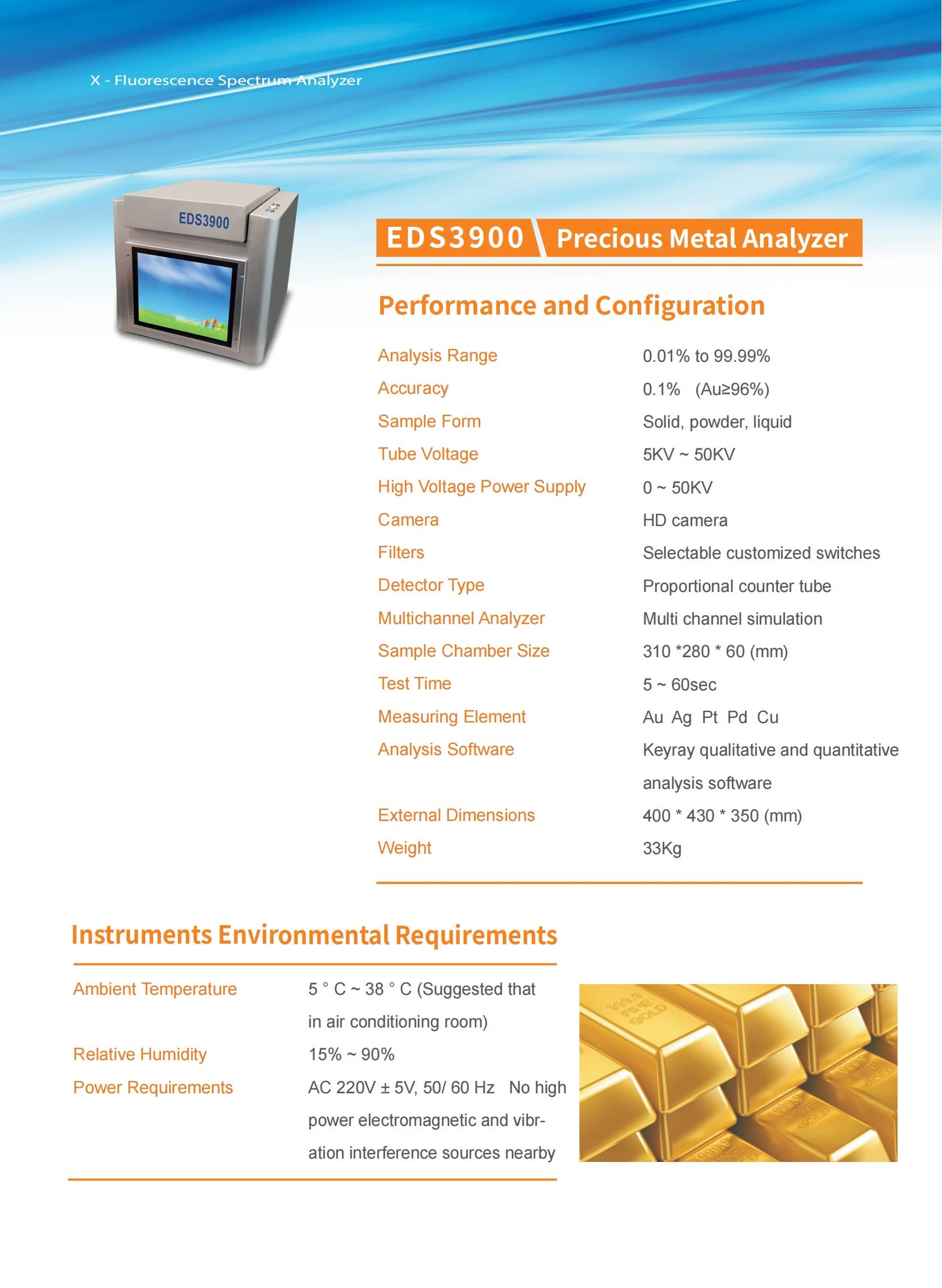 Spectrometer Gold Purity Tester Laboratory Touch Screen Gold Testing ...