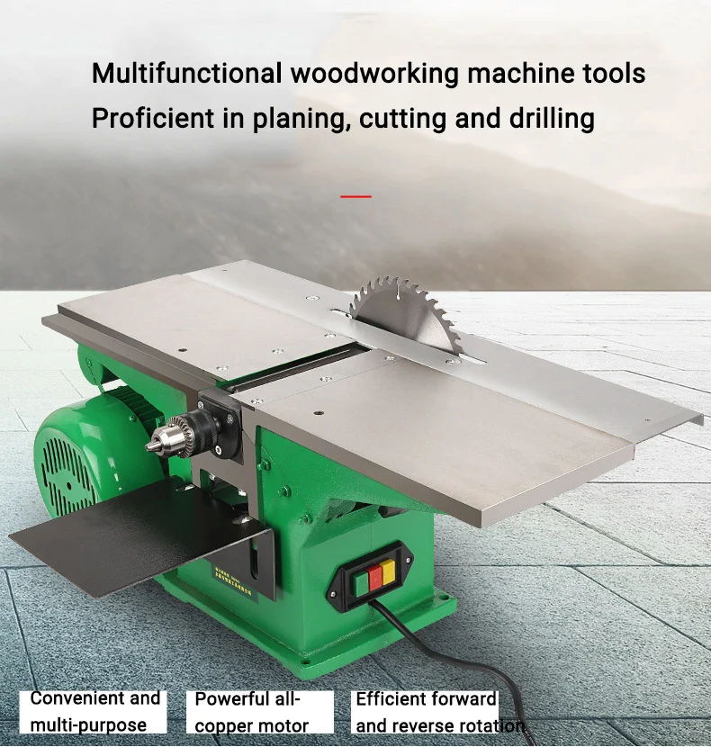 3-in-1 Electric Benchtop Wood Planer & Saw - Multifunctional Tool for ...