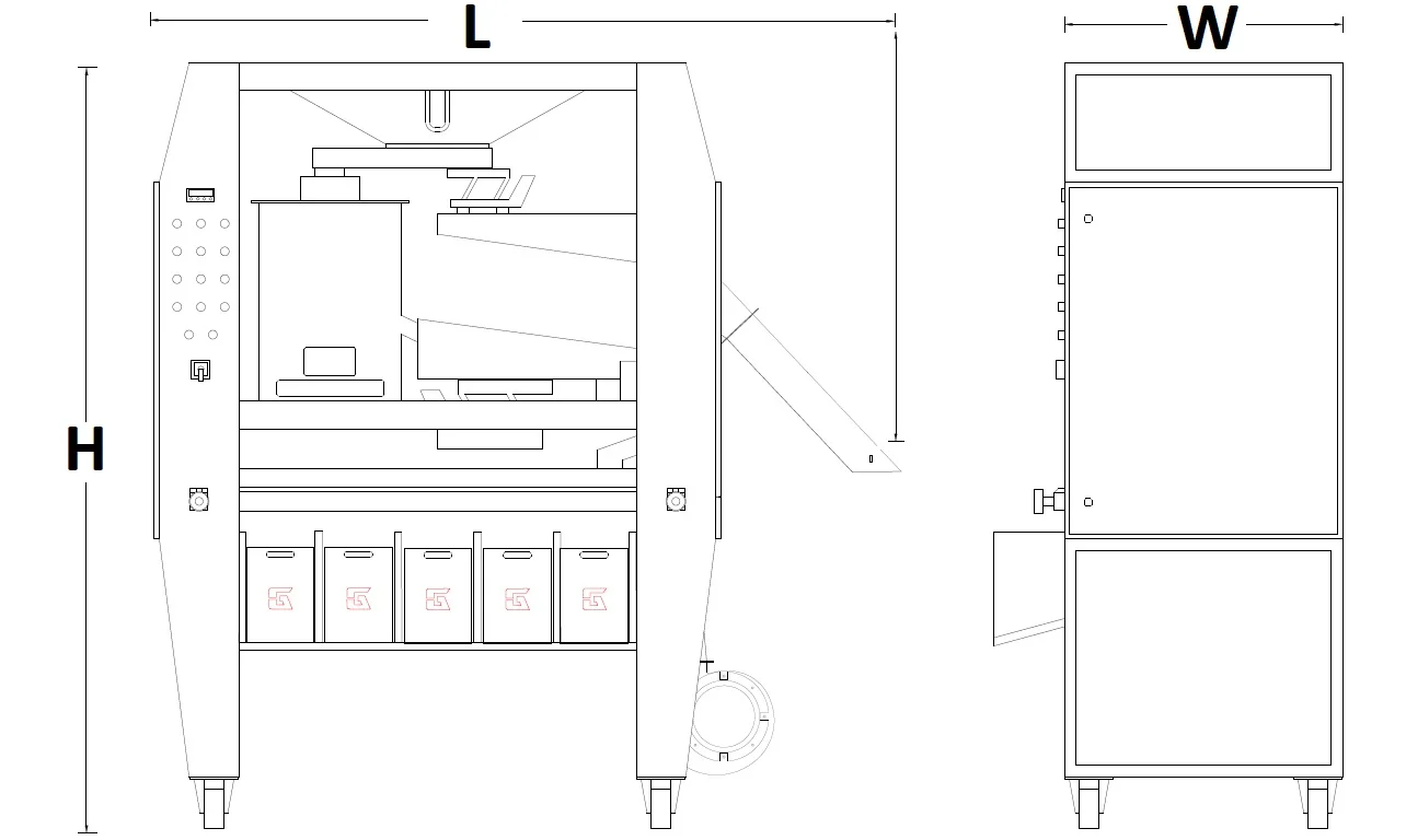 Hazelnut Shell Calibration and Cracking Machine - Easy Use