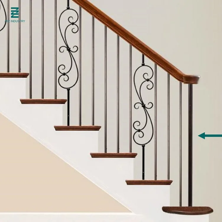 Wrought Iron Balusters Plain Bar Round Iron Newel Post Base Shoe ...