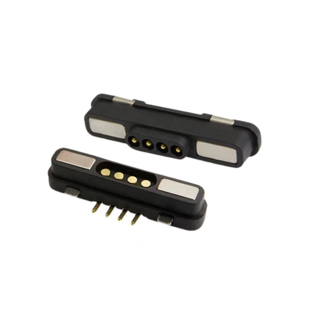 2 3 4 5pin Brass Gold Plating Waterproof Right Angle Spring Loaded Male ...