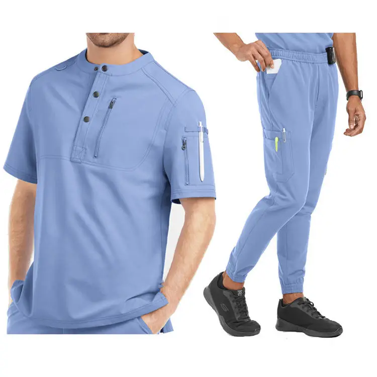 Lab Coat Hospital Scrubs Uniforms Sets Nurse Logo Scubs Medical Scrub ...