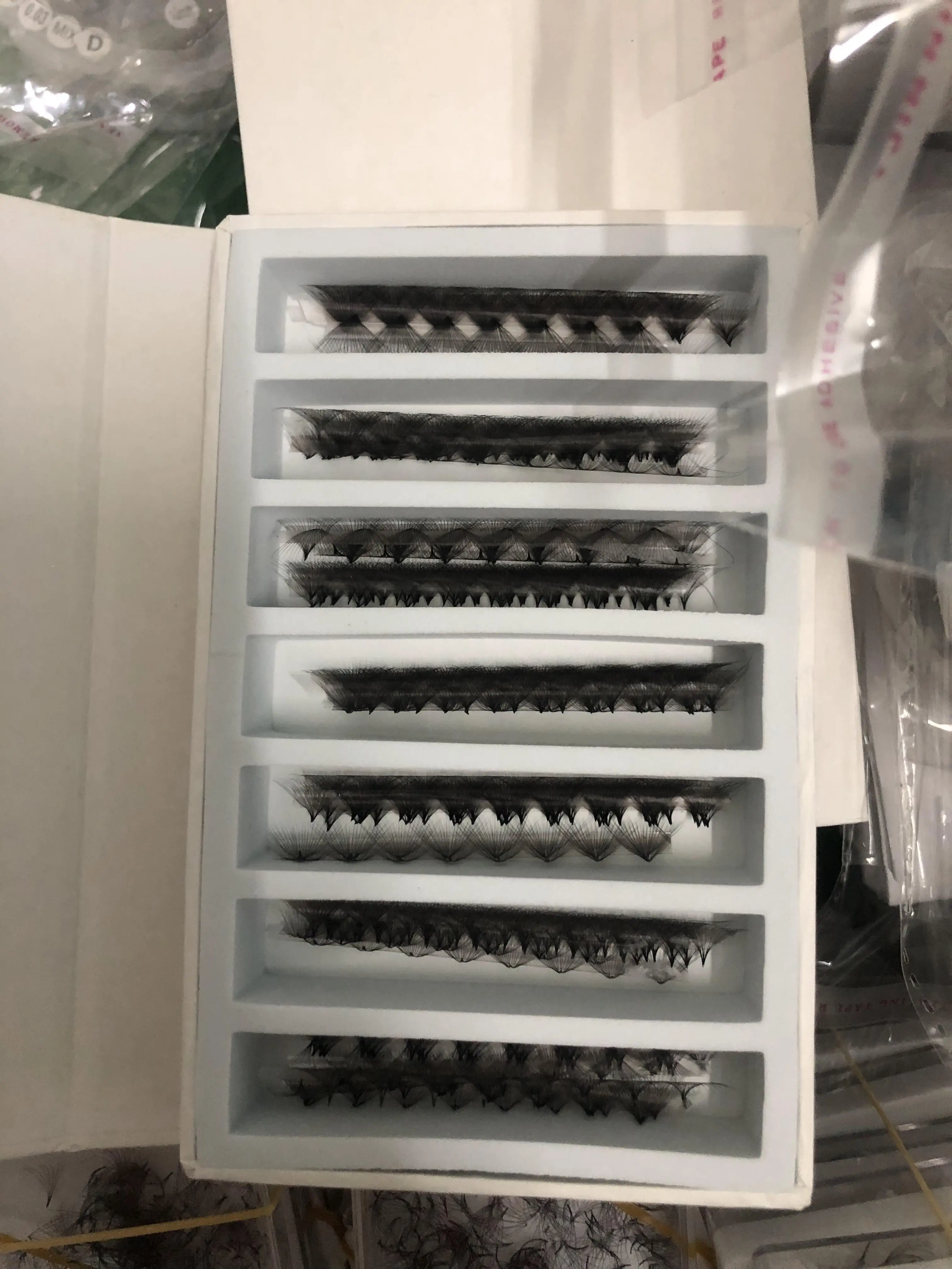 超盒手工制作3d 4d 5d 6d 7d 8d 20d Promafing风扇尖头混合长度睫毛扩展定制oem卷风扇睫毛 - Buy 睫毛睫毛增长液睫毛扩展眼睫毛完整条带睫毛预制睫毛扩展自定义 ...