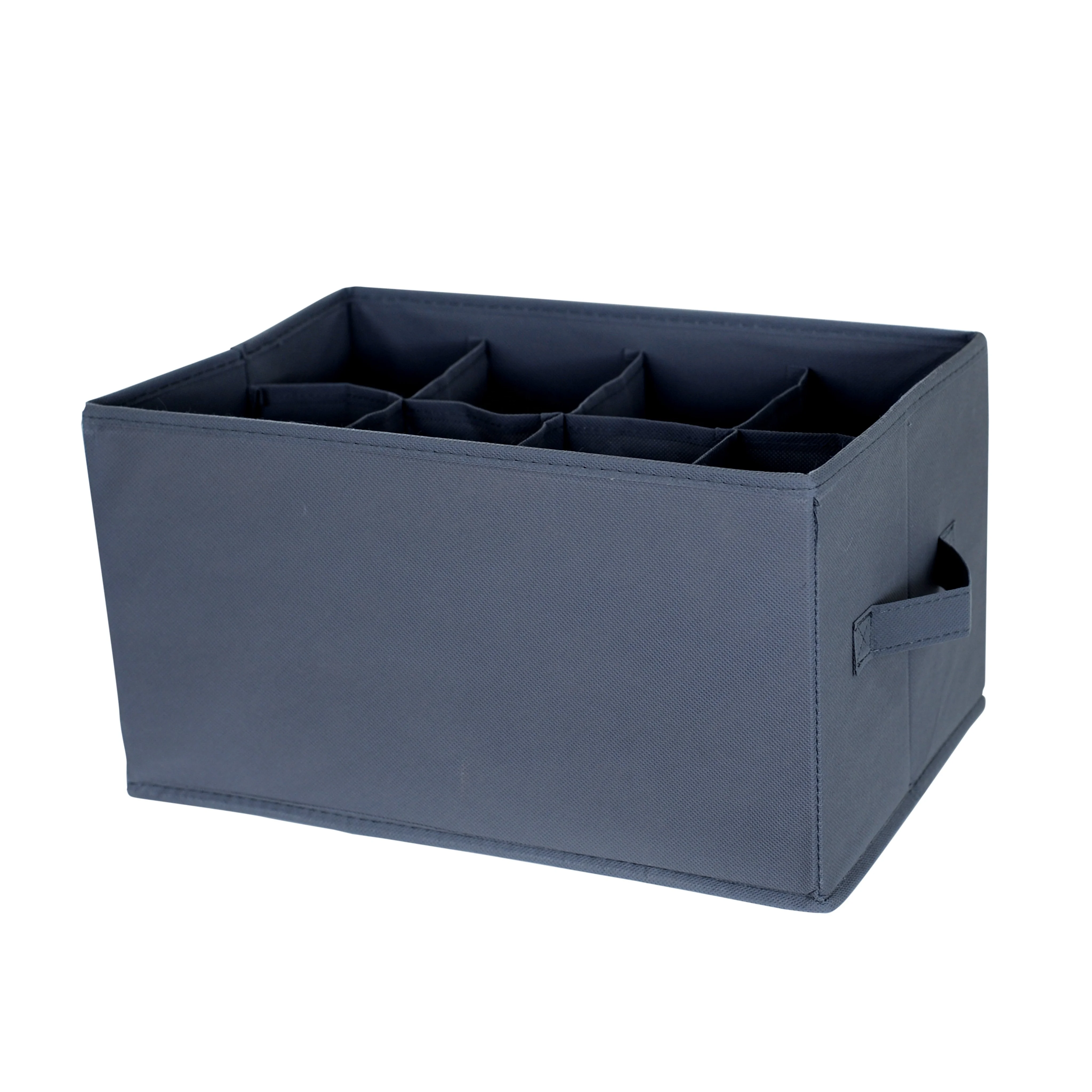 Ma44 Foldable Fabric Storage Box With 8 Compartments Cloth Organizers ...