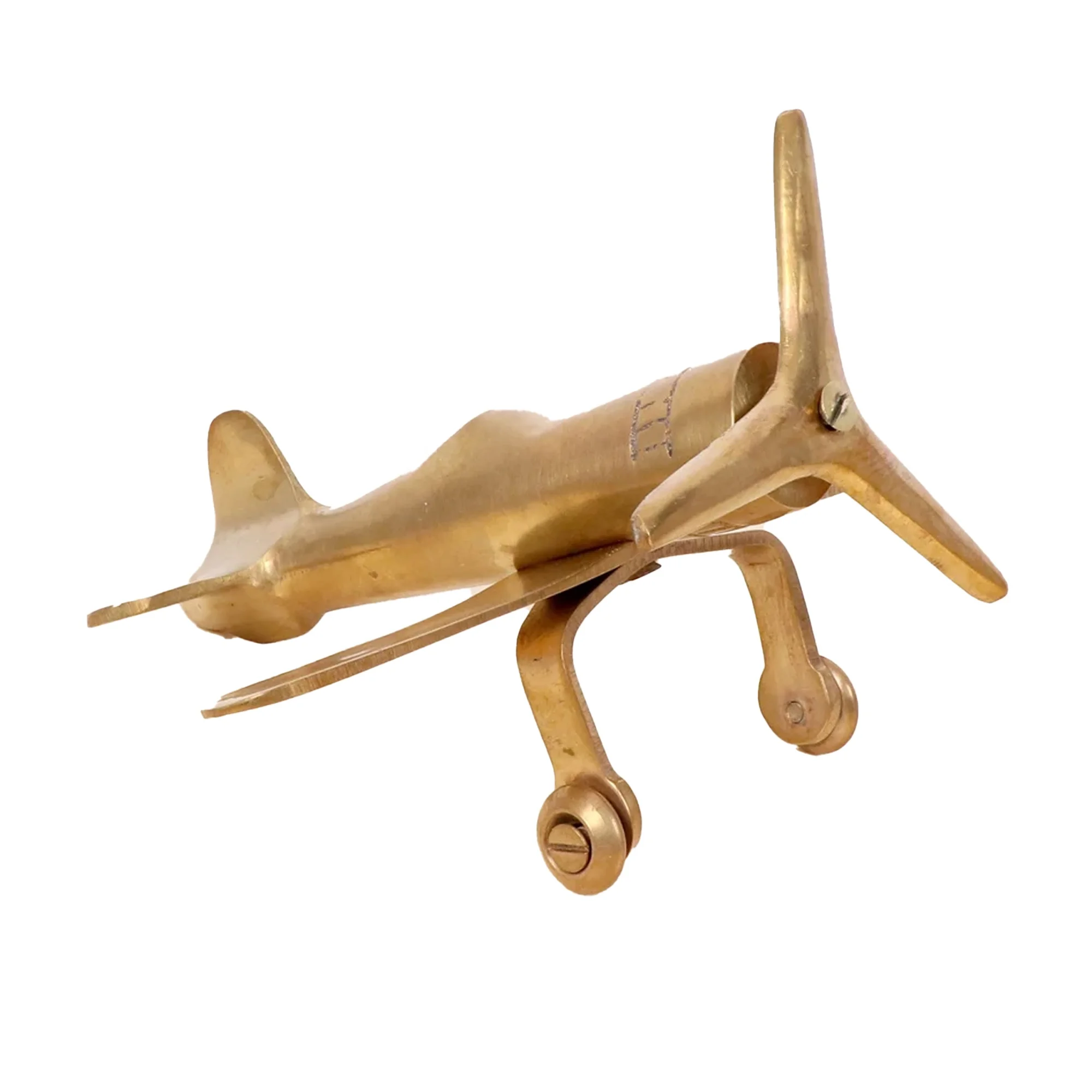 Vintage Solid Brass Propeller Airplane Small Metal Airplane for Gift ...