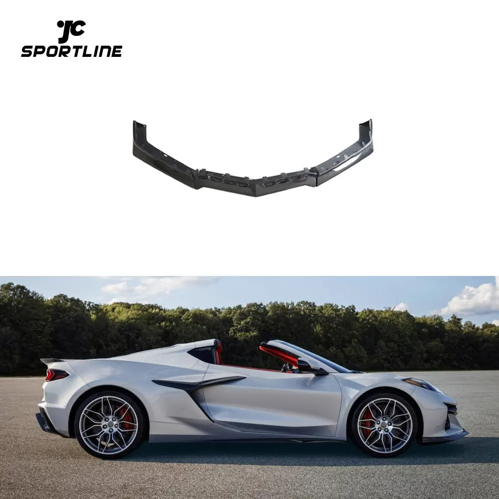 C8 Z06 Carbon Fiber Front Bumper Lip Spoiler For Corvette Z8 Z06 2023 ...