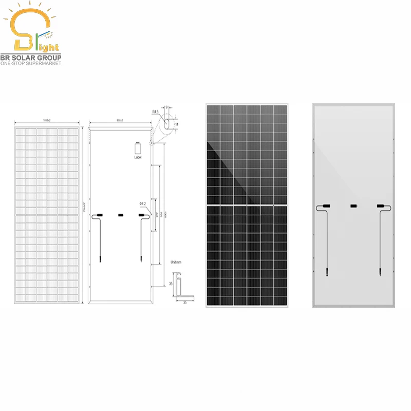 Br Solar Panel Size 450w 1909*1134*35mm Half Cell Mono Solar Panel 500w ...