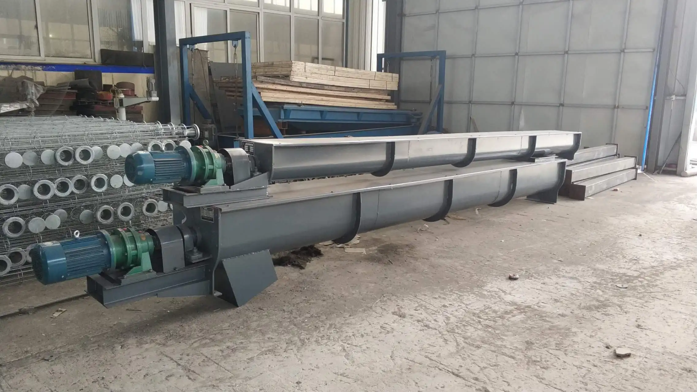 U Trough U-Screw Conveyor Wood Chip Boiler Screw Conveyor