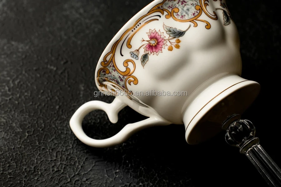 Ceramic Tall Tea Cup Long Stem Porcelain Cocktail Cup - Buy Tall Tea ...