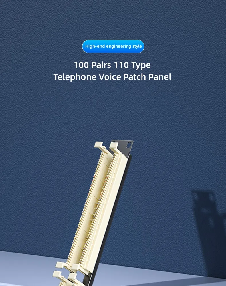 1U 19'' Rack Mounted 110 Wiring Block 100 Pairs Telephone Data and ...