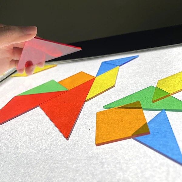 35 PCS Transparent Geometria Tangram - Educational Puzzle