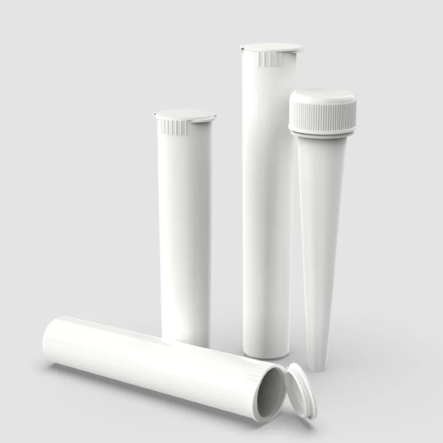 116mm Pre-roll Tube Plastic Bottle Packaging - Child Resistance Lid ...