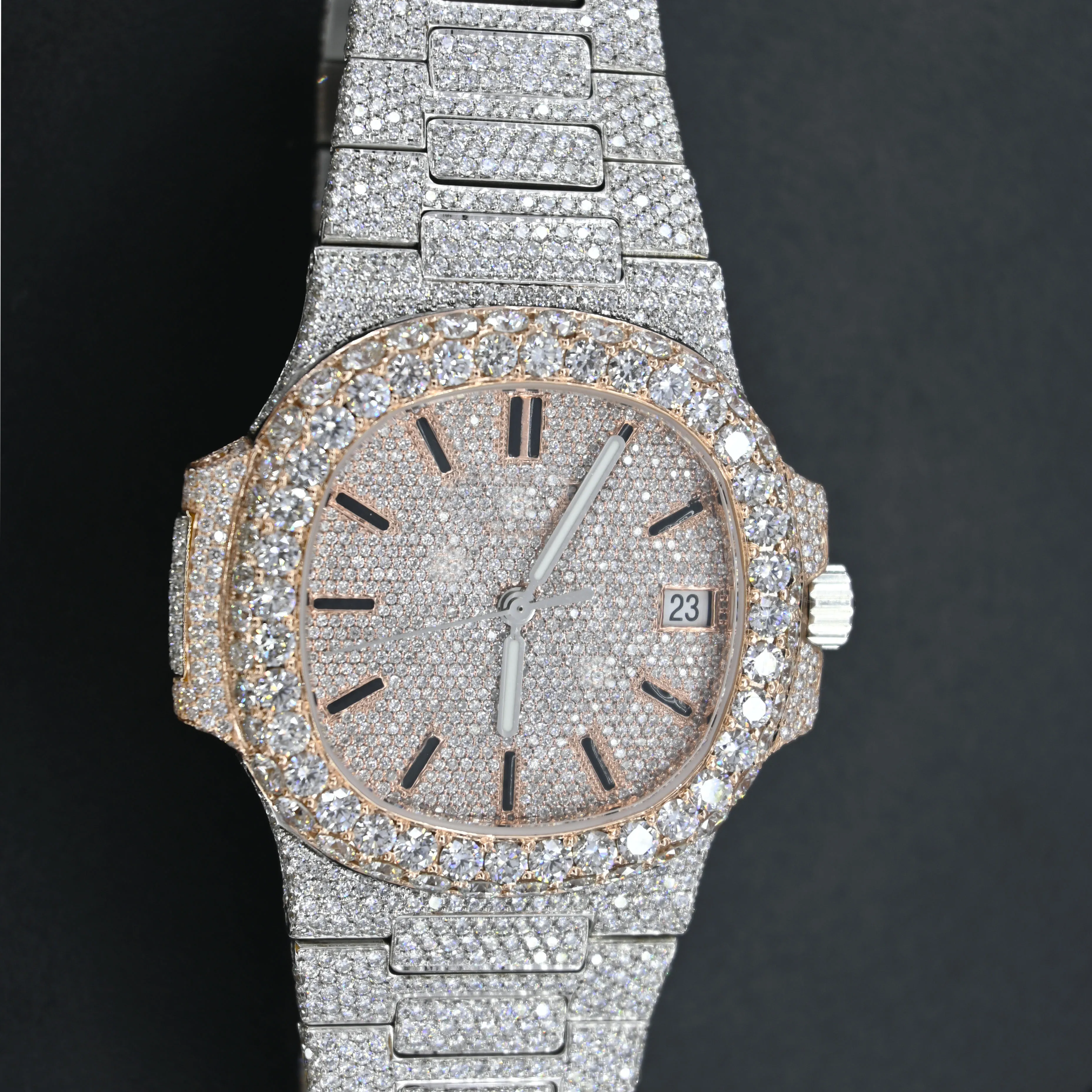 VVS Moissanite Baguette Diamond Watch - Icedout & Stylish