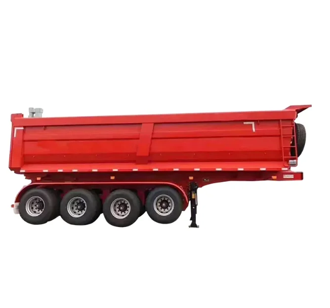 Rear Dump Semi Trailer End Dump Truck Tipper Trailer Large Capacity U ...