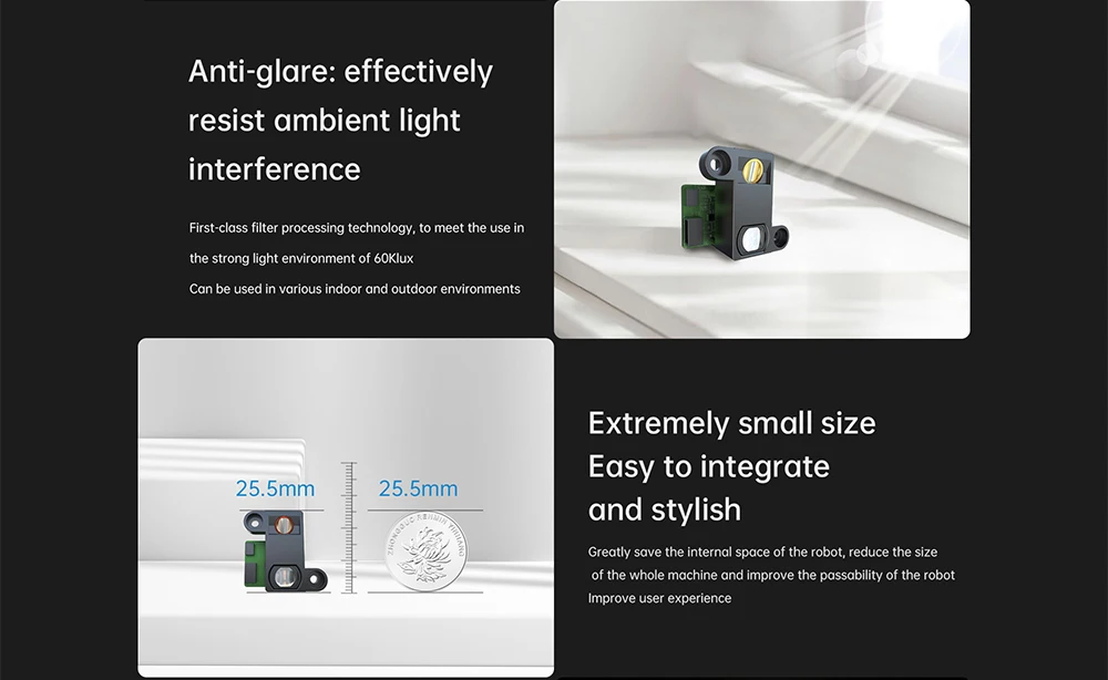 SSL-20N Solid-state Line Lidar Sensor 30-400mm Ranging Range Laser ...