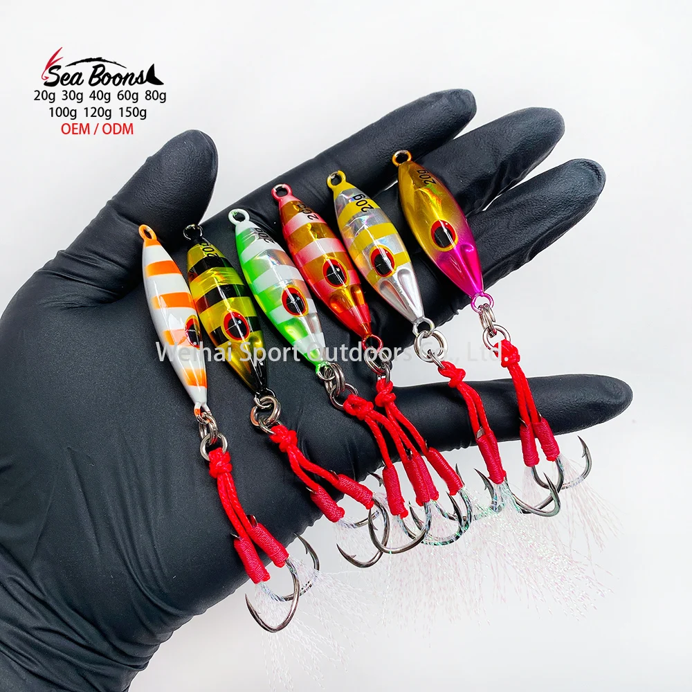 New BKK Assist Hook 20g-120g Oem Fast Slow Uv Lead Jig Flash Fishing Lure Jigging Slow Pitch ...