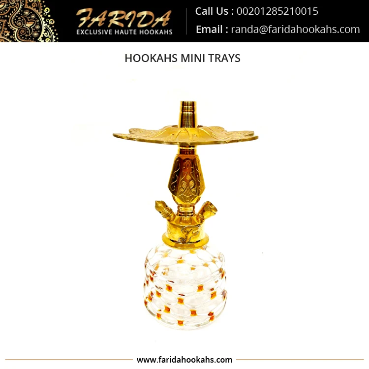 New Arrival Egyptian Unique Design Hand Carved Solid Brass Trays Mini Size Hookahs Lacquer ...