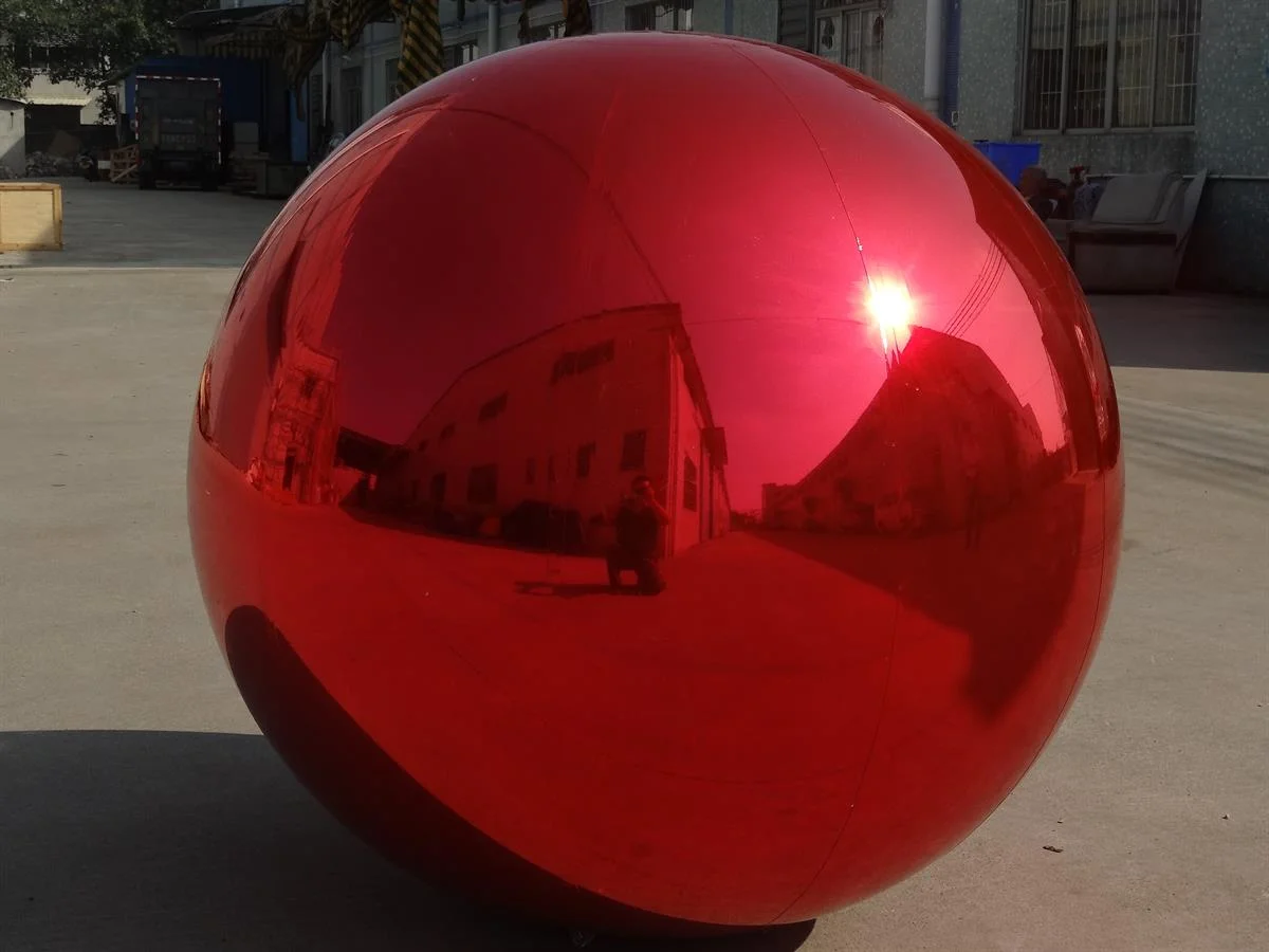 2024 Wedding Stage Inflatable Colorful Gold Mirror Ball Pvc Inflatable ...
