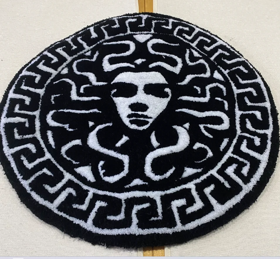 Medusa Handmade Tufted Area Rug Handmade Custom Logo Die Cut 3d Hand ...