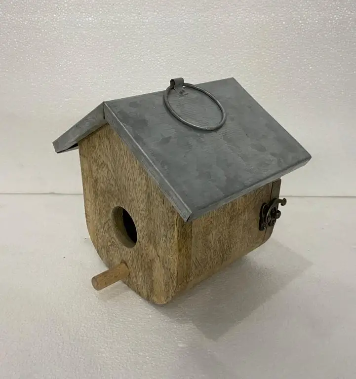 Galvanized Metal And Wood Birdhouse - Buy Mango Wood Galvanised Iron ...