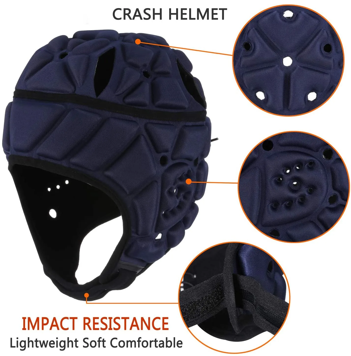 Rugby Helmet Soft Shell Headgear Soccer Headgear Scrum Hat Football ...