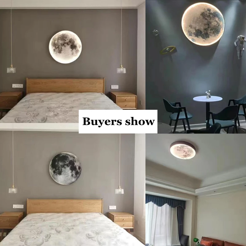 Creative LED Moon Wall Lamps - Stylish Living Room Decor