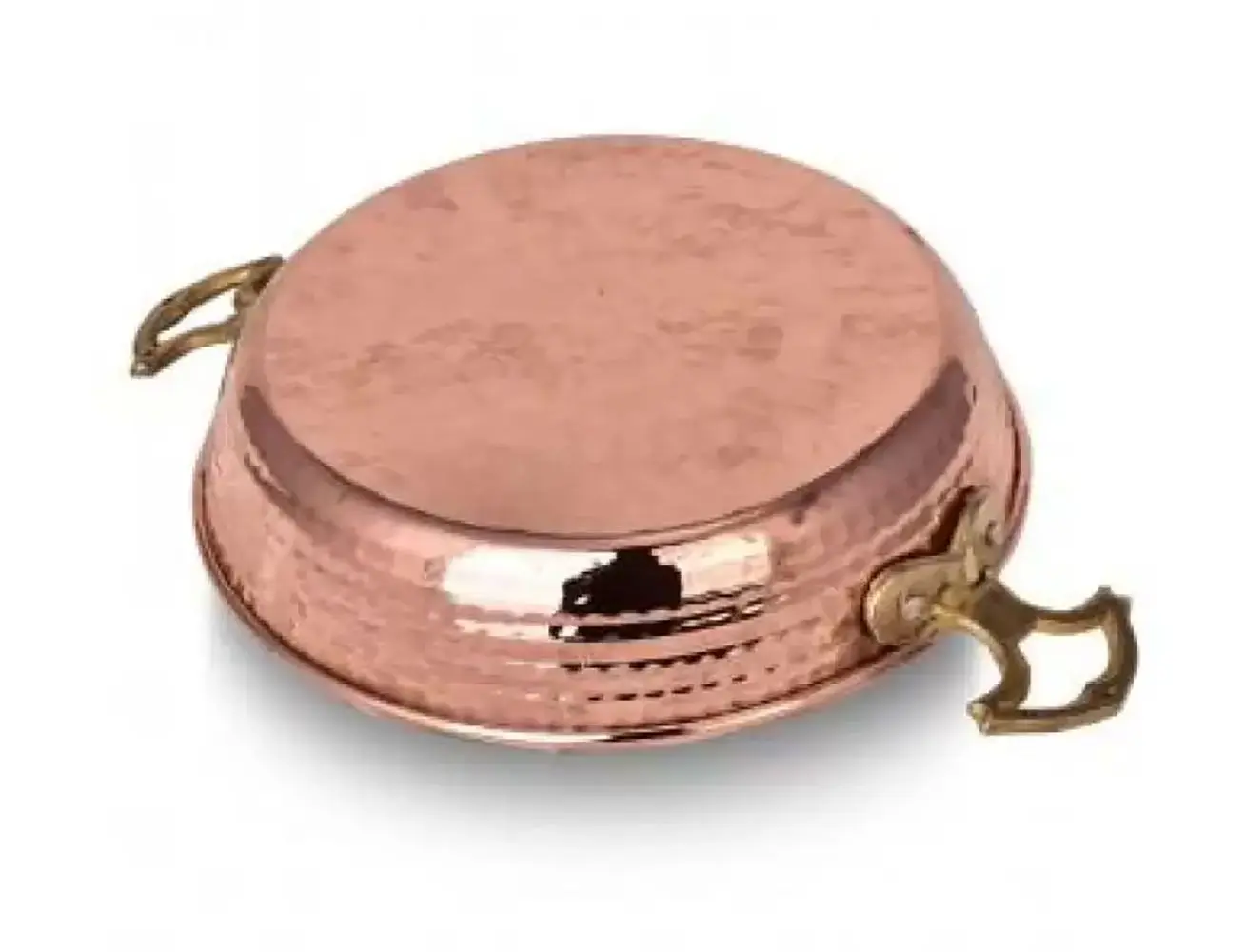 Handmade Hand Hammered Copper Emirgan Pan With Lid Honeycomb,Omelette ...