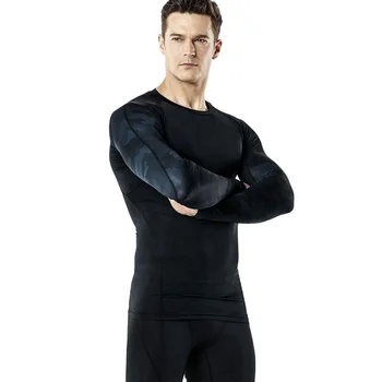 Men's Chest Compression Shirt Gym Sports Clothing Men Workout Wear ...