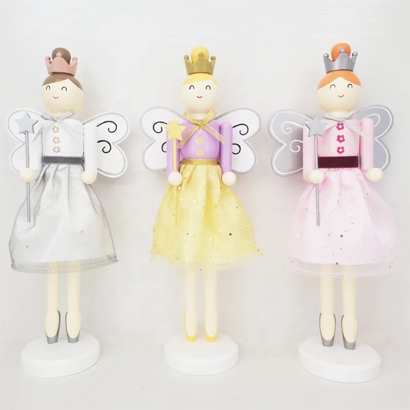 Decorative multy-type 38cm beauty angel wood nutcracker Christmas ...