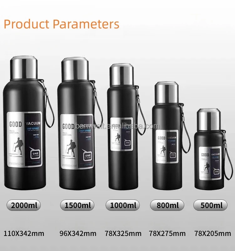 1.5l/2l Stainless Steel Vacuum Insulated Thermos Flask - 36 Hours ...