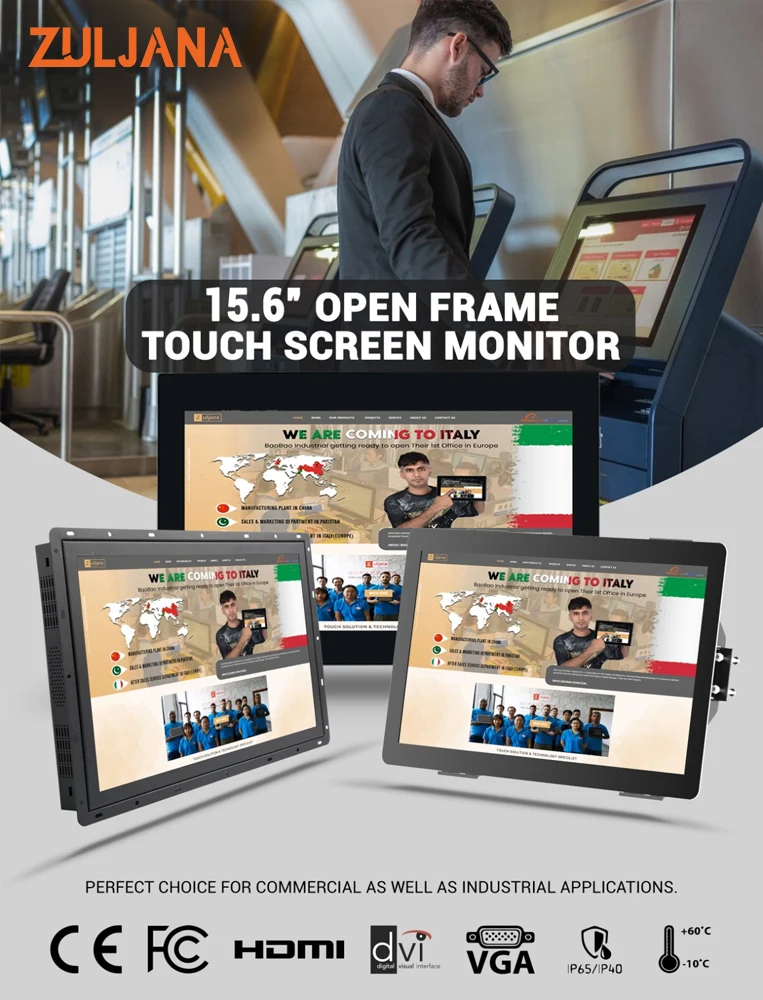 Top Notch 15.6" Economical Industrial Grade Capacitive Touch Screen ...