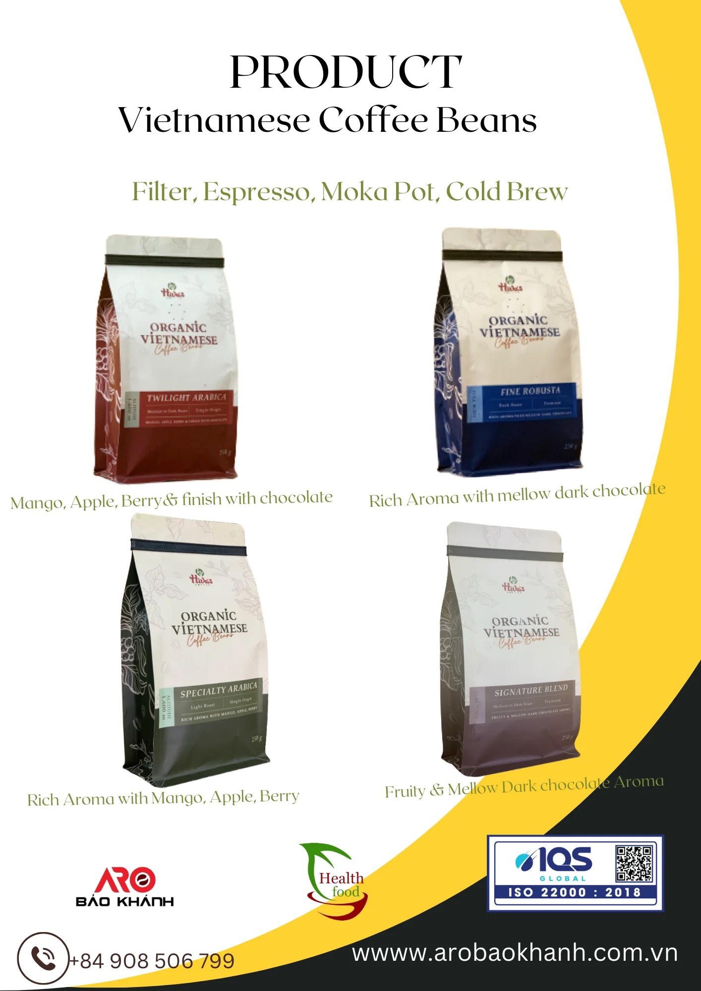 Arabica Roasted High Quality Roasted 0.25kg Rich Aroma With Mango Apple ...