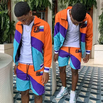 Custom Windbreaker Summer Set Short And Hoodie Men Wholesale Customize ...