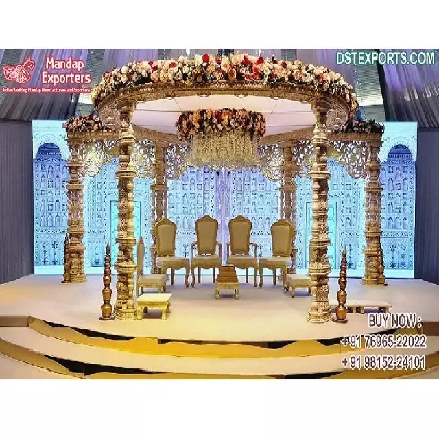 Heavenly Wedding Decor Wooden Ishani Mandap Wedding Wooden Maharani ...