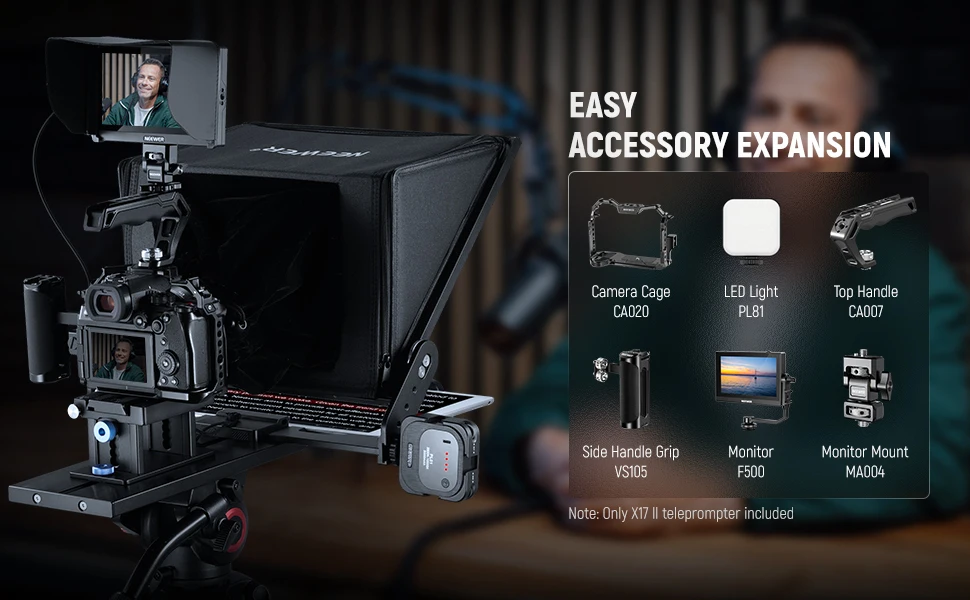 NEEWER Teleprompter X17 II with RT113 Remote/APP Control, 17" HD ...