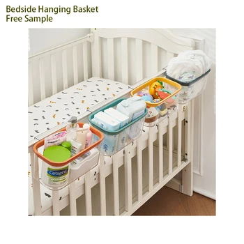 Baby Bedside Hanging Basket Portable Crib Storage Box Sets Bedroom ...