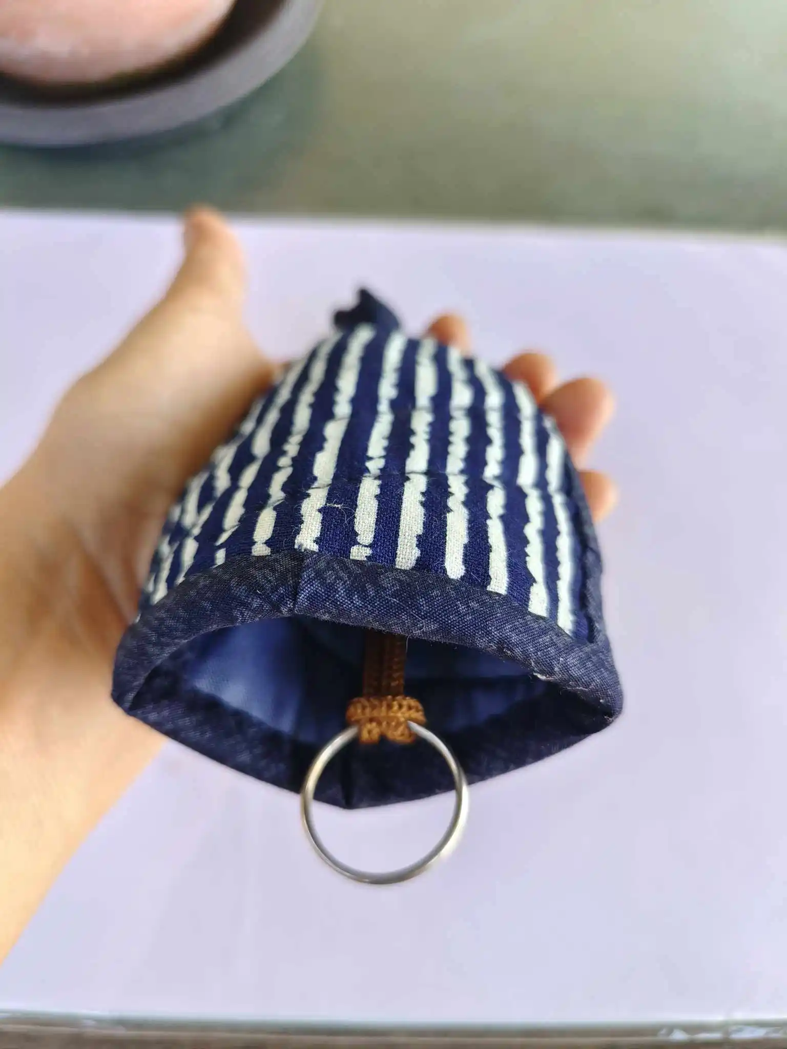 Indigo Dye Premium Product Hand Made Cotton Fabric Keychain Nan ...