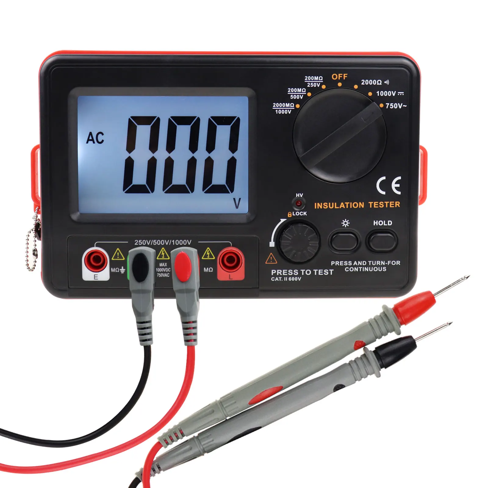 Insulation Resistance Tester 250v / 500v / 1000v Output Voltage ...