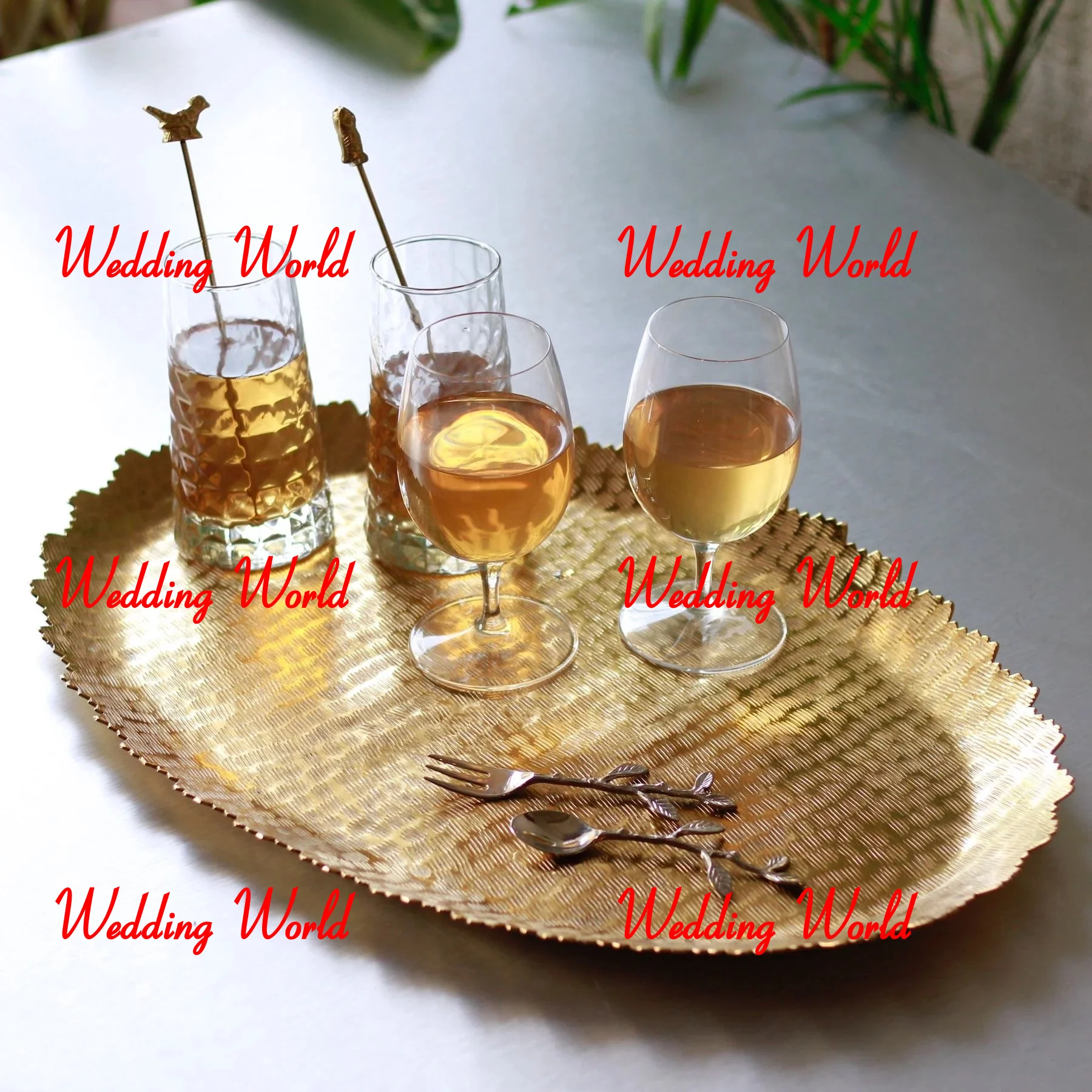 Luxury Metal Serving Tray Premium Quality Handmade Platter Customized ...