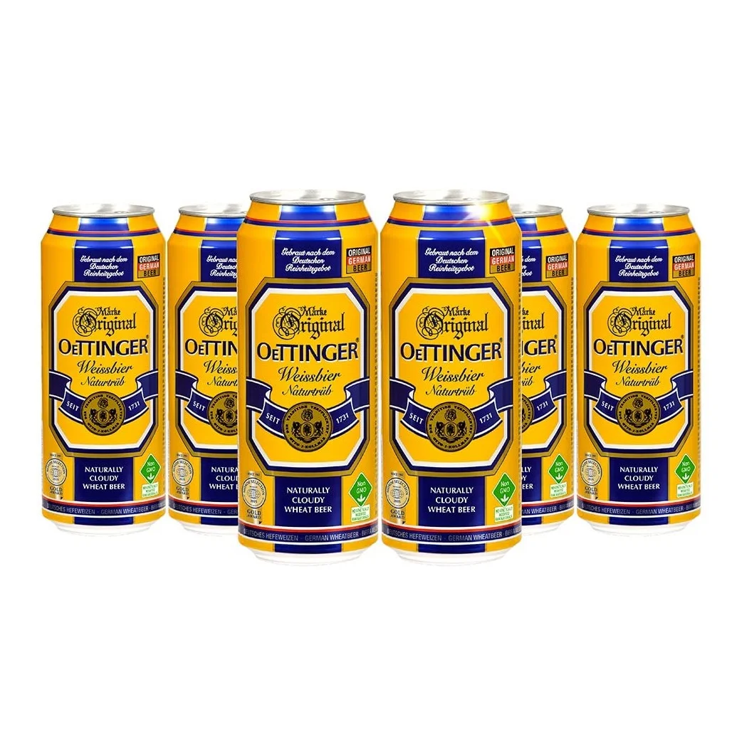 Oettinger Wheat Beer - Premium German Lager (500ml Can)