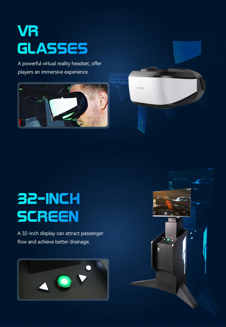 YHY VR Gun Battle Game Set - 32 Inch Screen VR Shooting