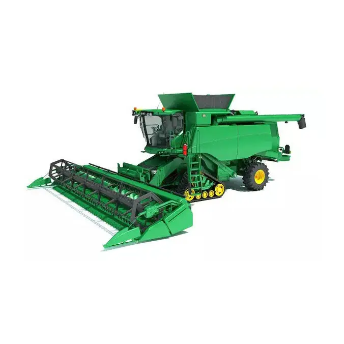 Used 4wd Multi-function Grain Combine Harvester Wheat Maize Soybean ...