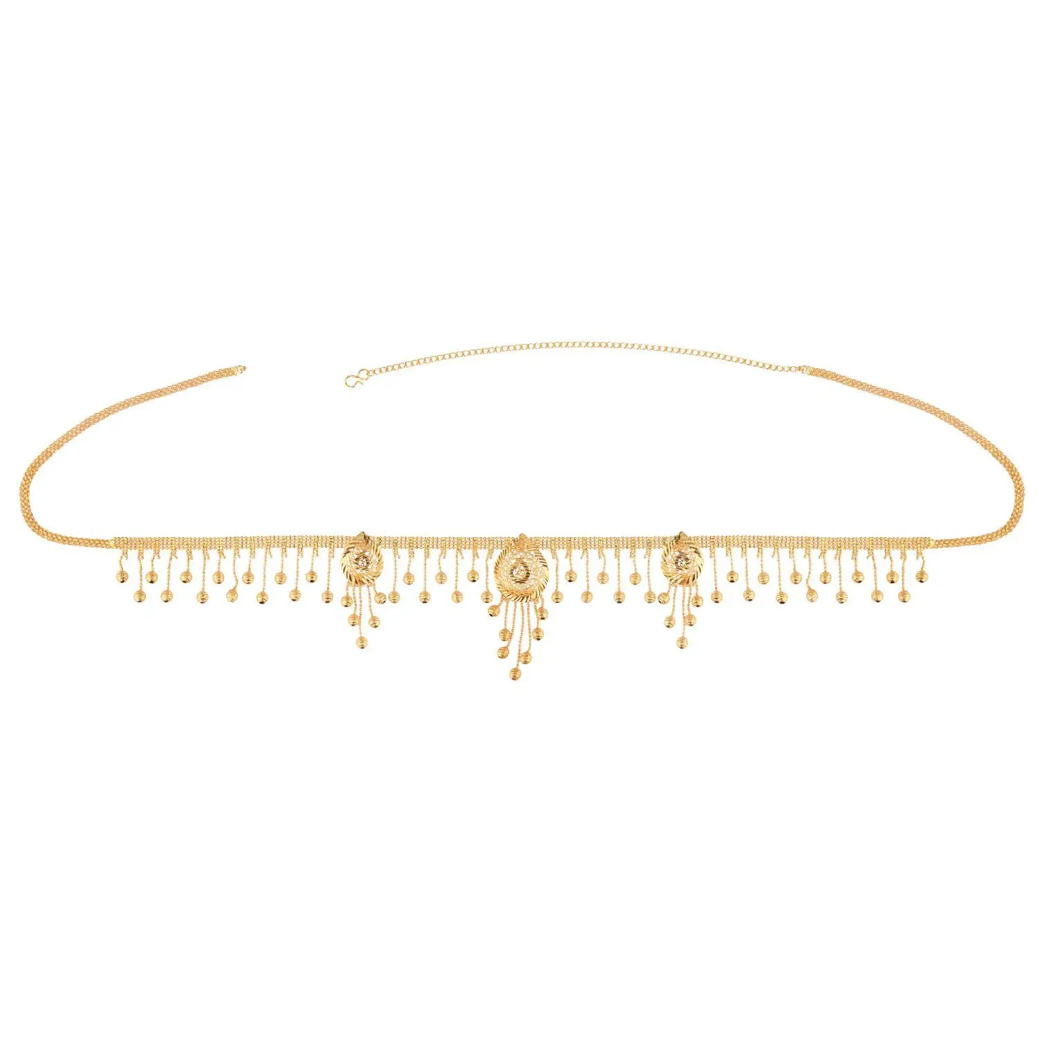 Indian Gold Platedtone Big Drop Pendant Ball Beads Chain Kamarbandh ...