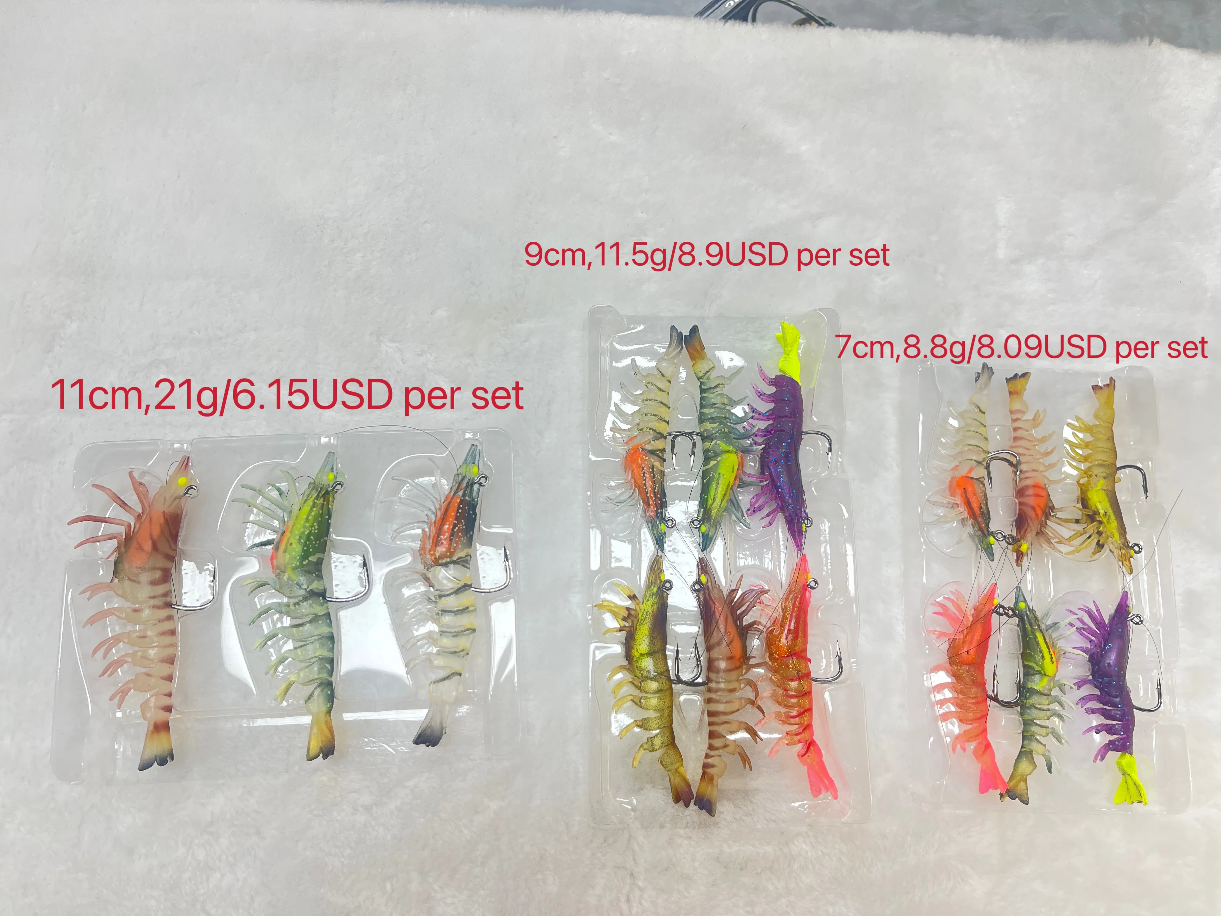 Truscend Supplier Small Shrimp Lure Prawn Lure Pre-rigged Fishing Lures ...