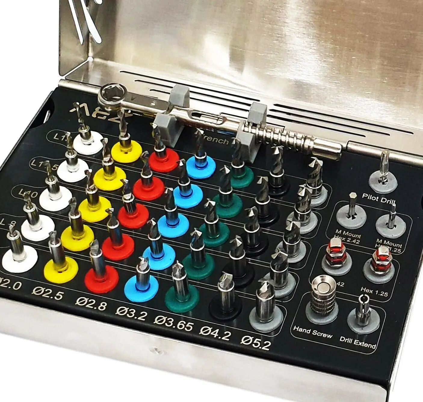 50-Piece Dental Implant Surgical and Bone Expander Kit Manual Power ...