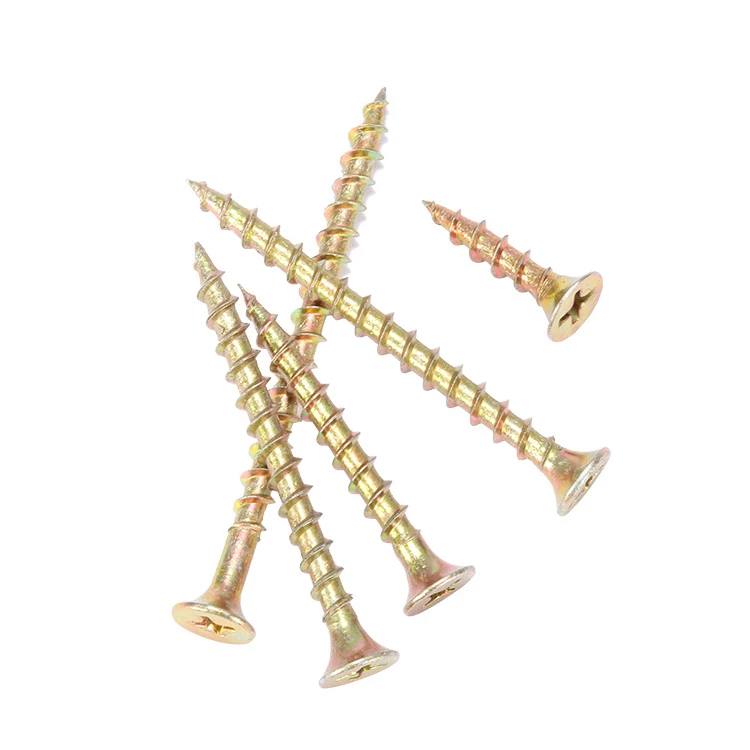 3mm 3.5mm 4mm 5mm 6mm Coarse Thread Yellow Zinc Plated Phillips Flat ...